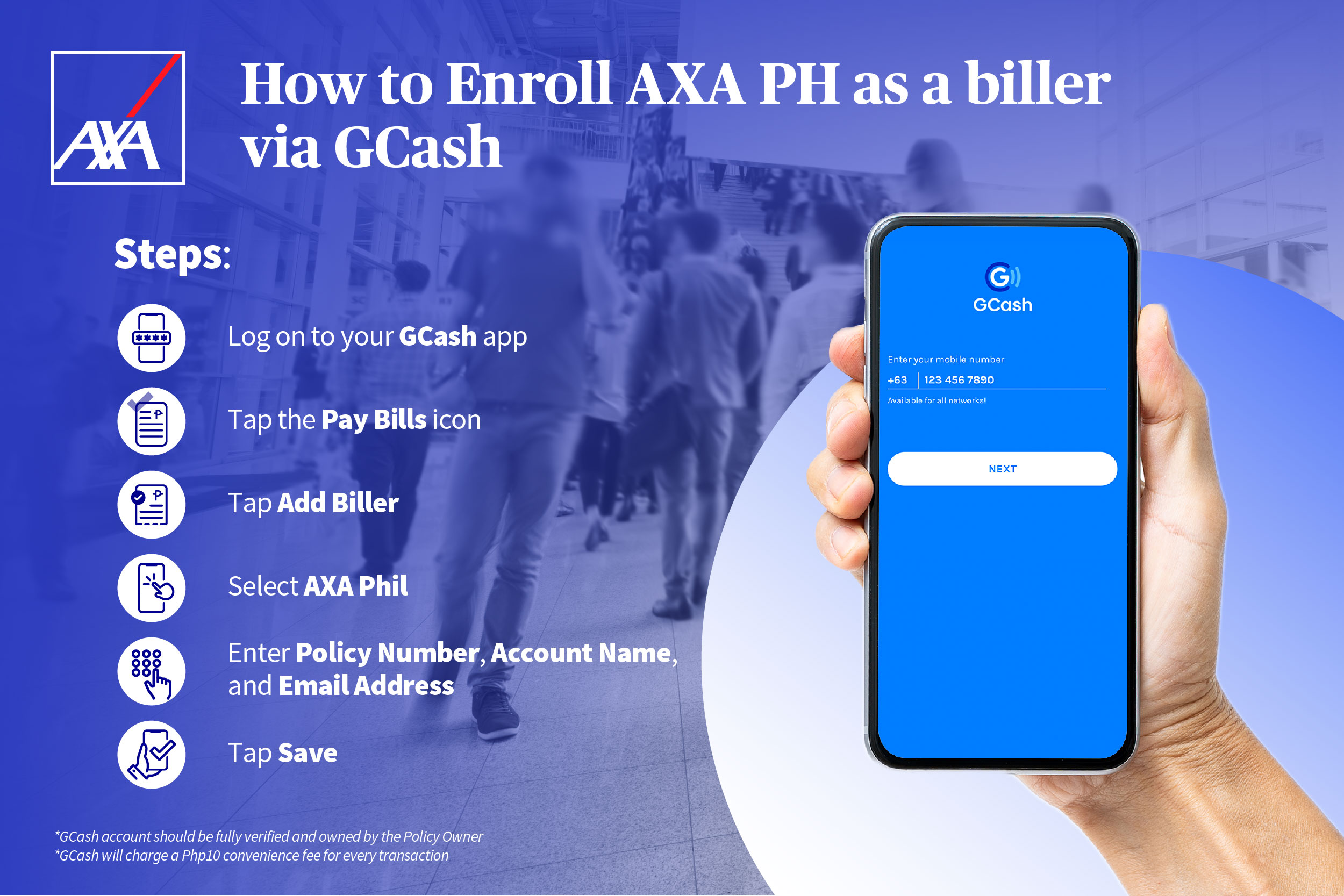 How to enroll AXA PH as a biller via GCash | AXA Philippines